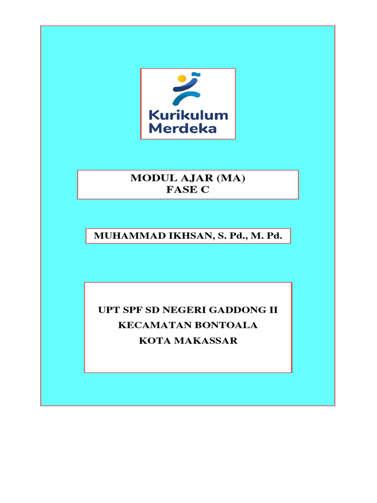 Modul Ajar Pendidikan Pancasila Pendidikan Pancasila Dan