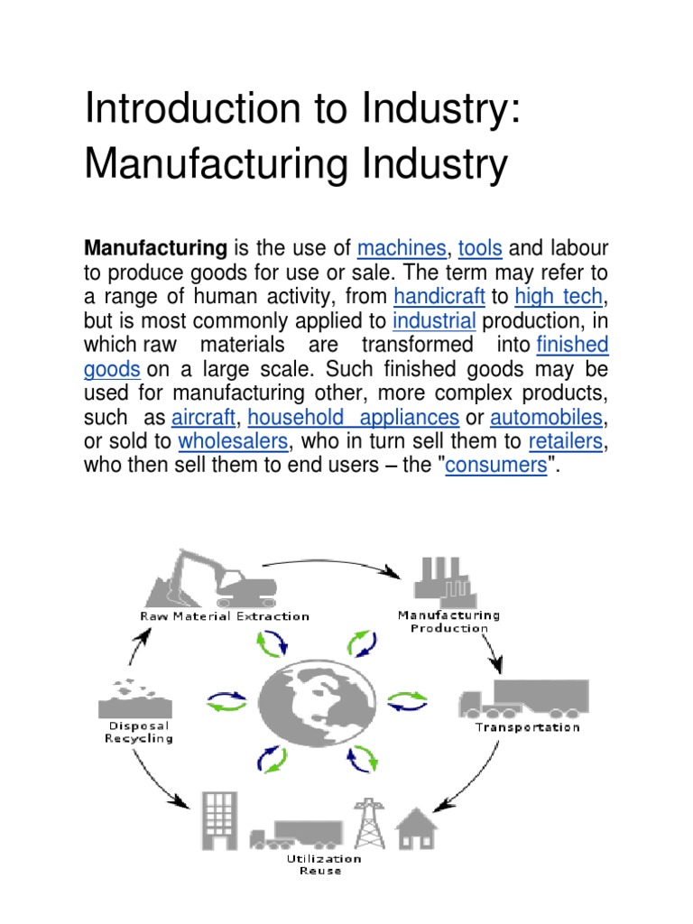 Introduction To Industry | PDF | Industries | Economic Sectors