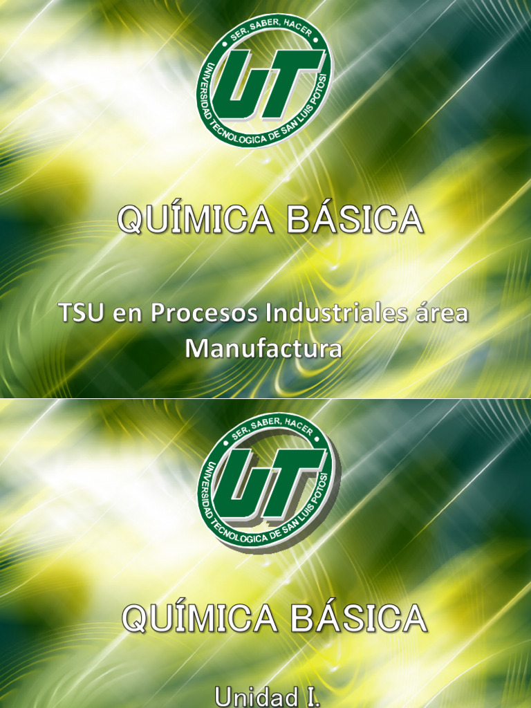 Unidad I QB | PDF | Átomos | Química