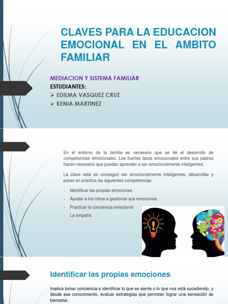 Educación Emocional en la Familia | PDF | Las emociones | Empatía