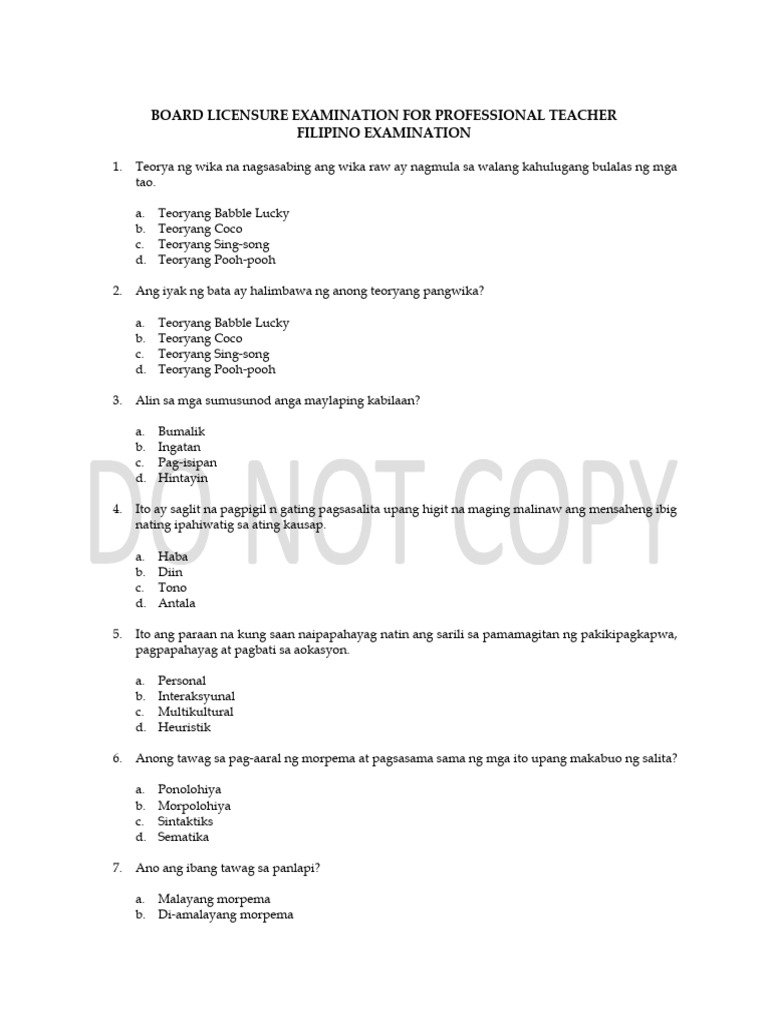 LET Review Filipino | PDF