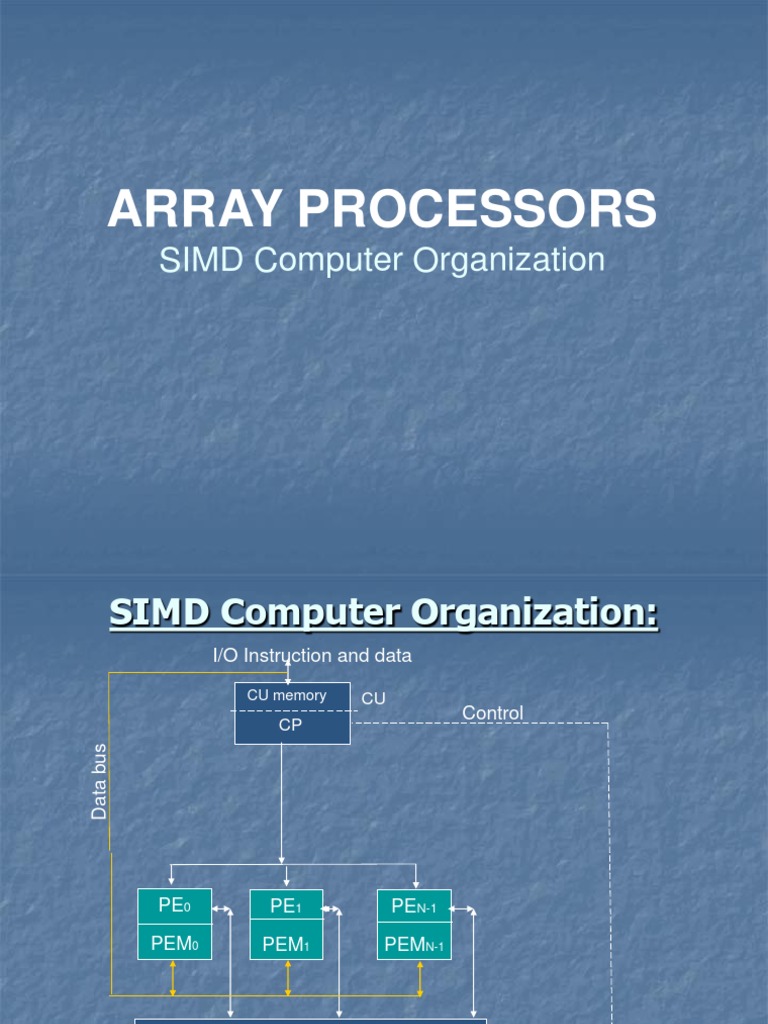 Array Processors: SIMD Computer Organization | PDF | Routing | Parallel ...