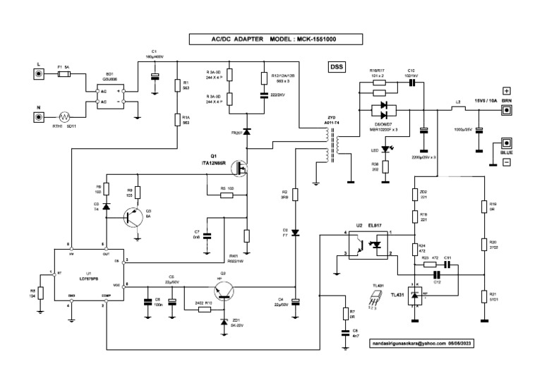 Ac DC Adapter MDK-1551000 - Schema | PDF