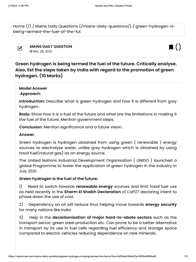 Green Hydroghen | PDF | Fuels | Renewable Energy