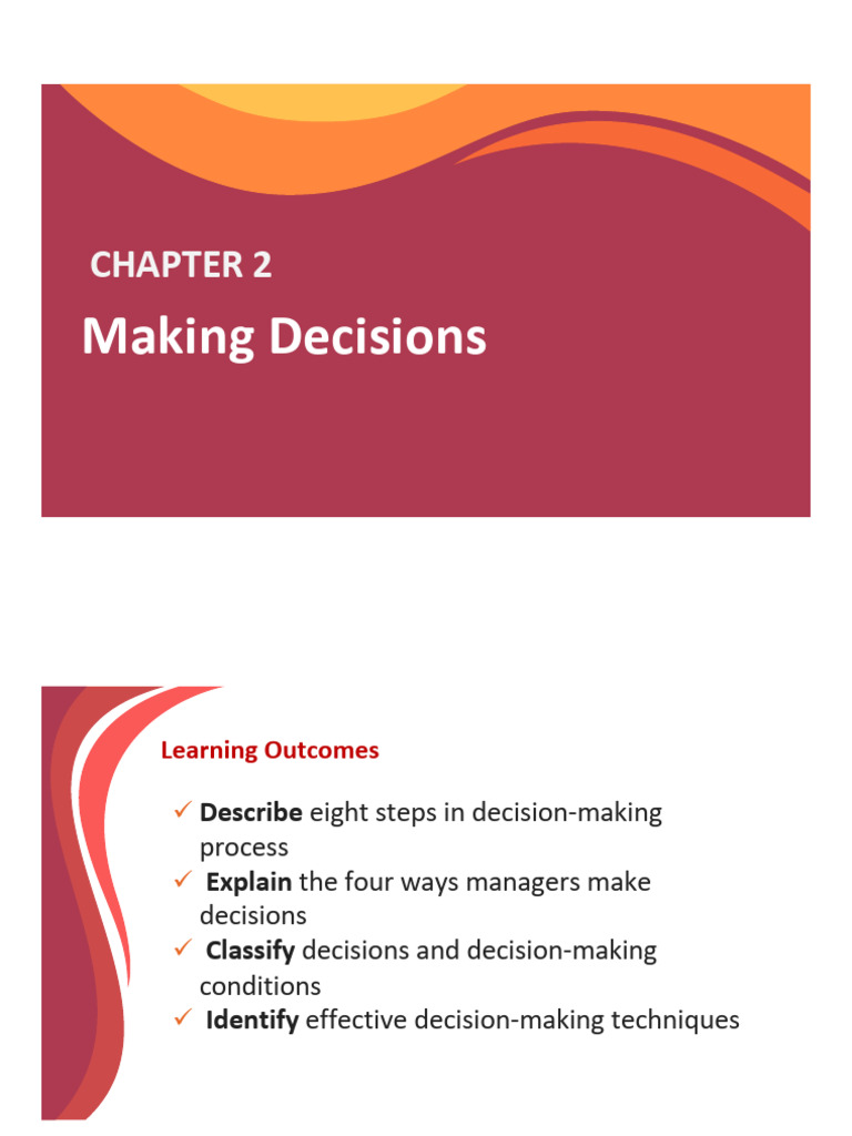 CH 2 | PDF | Decision Making | Rationality