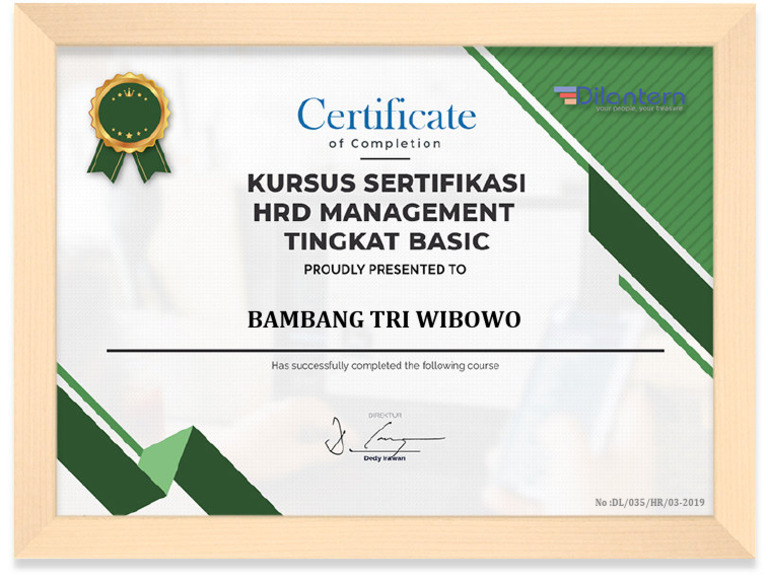Sertifikat Basic HR | PDF