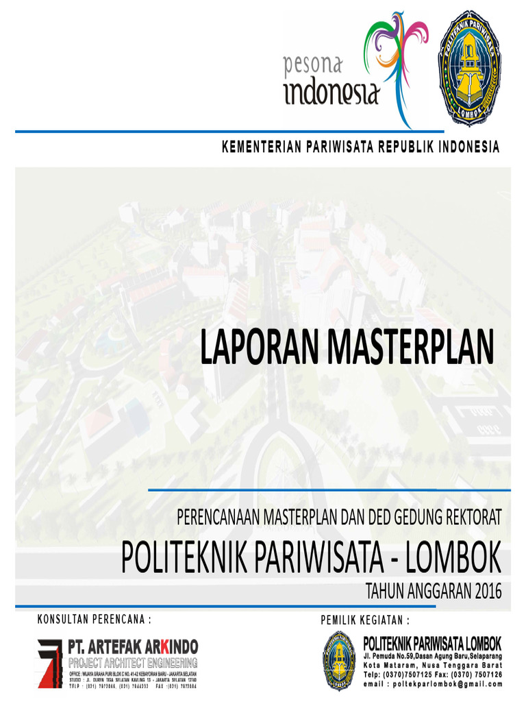 Laporan Masterplan Poltekpar Lombok 2016 | PDF