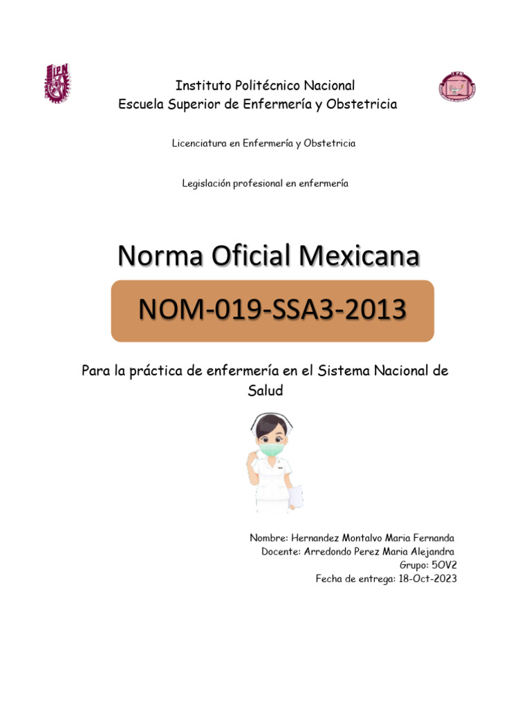 Nom 019 | PDF | Enfermería | Programas sociales