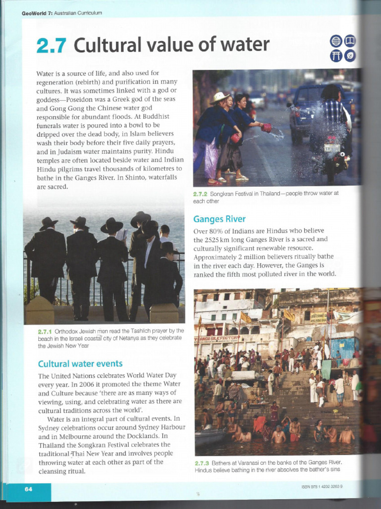 Yr 7 Cultural Value of Water | PDF