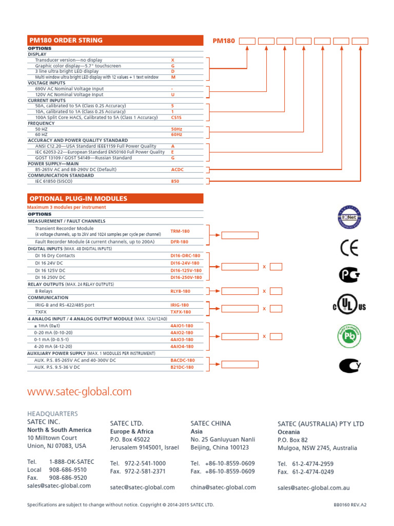 SITEC-PM180-Datasheet 16 | PDF | Alternating Current | Mains Electricity