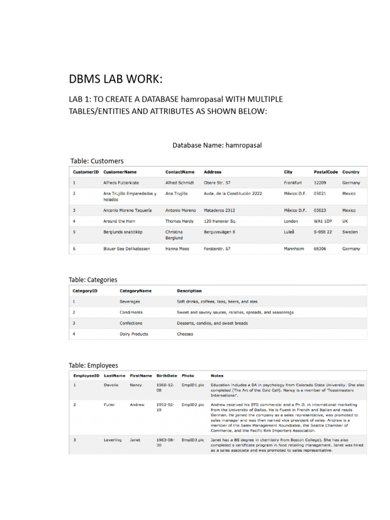 Dbms lab | PDF | Data Management | Databases Dbms lab | PDF | Data Management | Databases