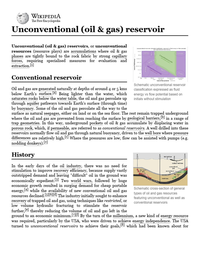 Unconventional (Oil & Gas) Reservoir | PDF | Petroleum Reservoir ...