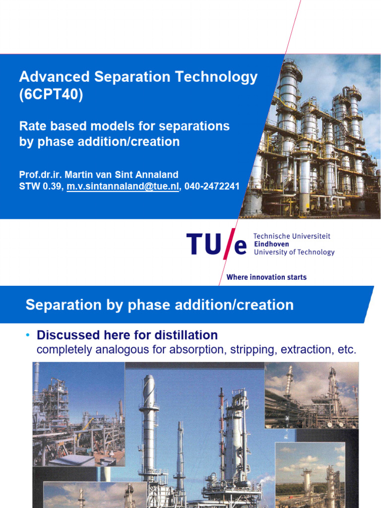 6CPT40 - Lecture 2 - Multicomponent Distillation & Rate Based Models-1 | Download Free PDF ...