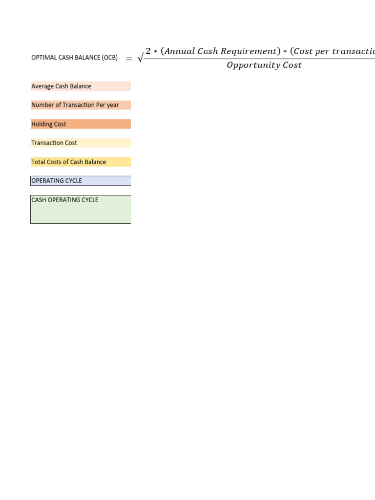Optimal Cash Balance and Inventory Management | PDF | Inventory | Revenue