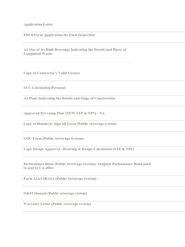 PDC 8 Form Application Checklist | PDF | Computers | Technology ...