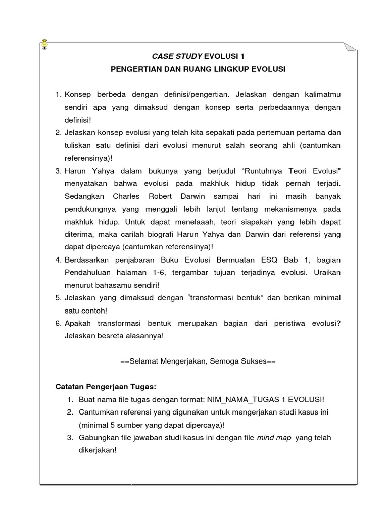 Case Study Evolusi 1 | PDF