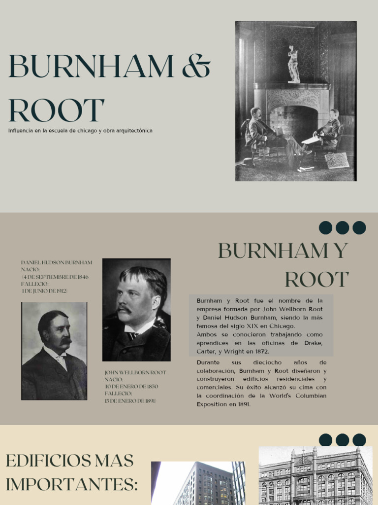 Burnham y Root: Pioneros de Chicago | PDF | Diseño