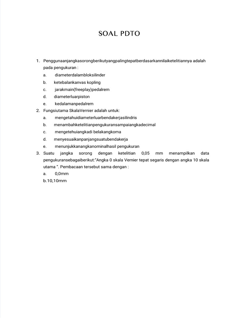 Soal Pdto | PDF
