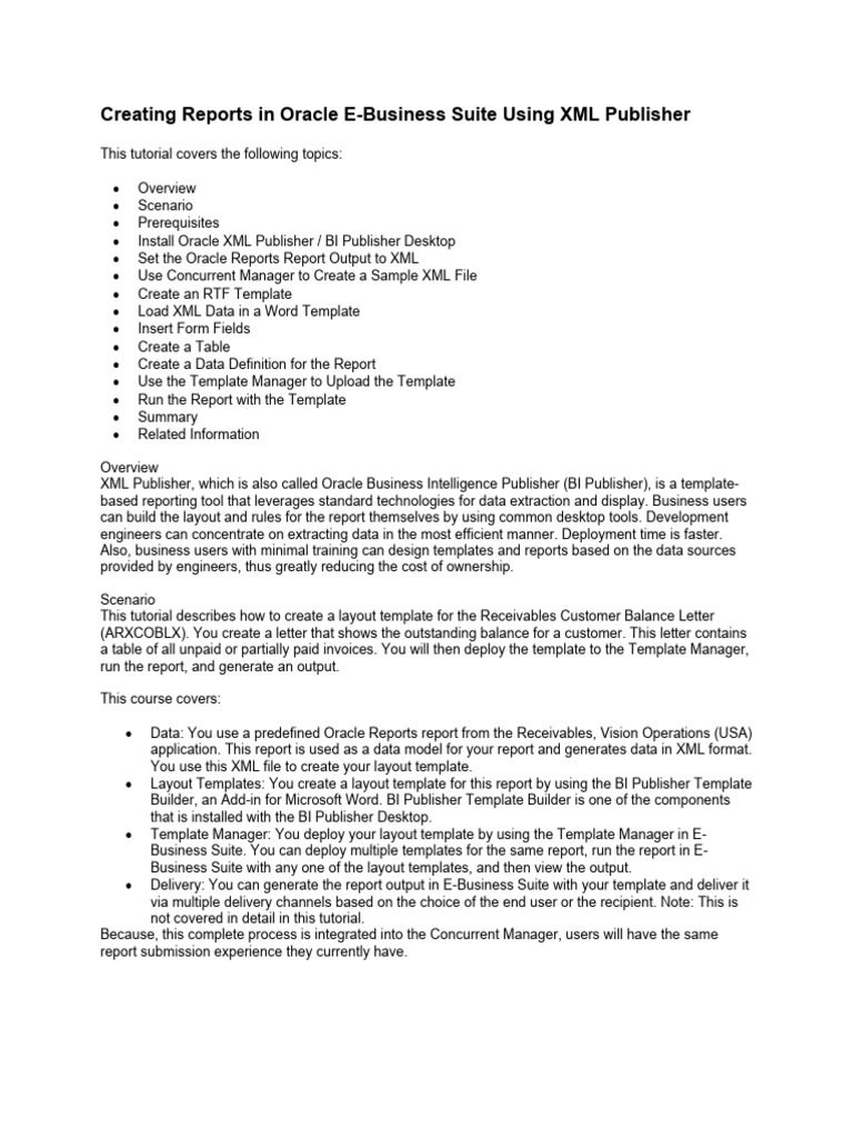 Creating Reports in Oracle EBS | PDF | Operating System Families | Software Engineering