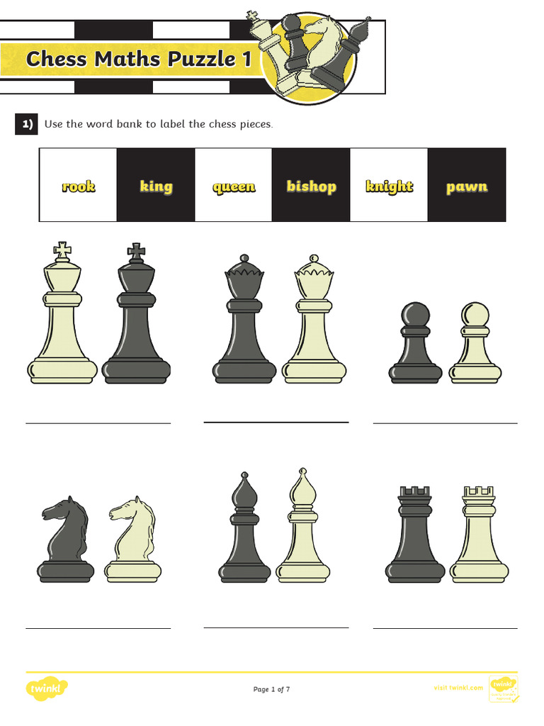 Chess Math Puzzles for Beginners | PDF | Chess | Traditional Board Games