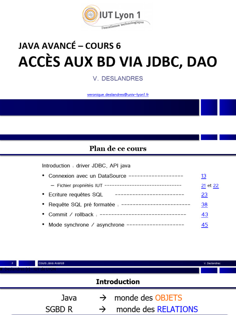 Accès aux bases de données avec JDBC | PDF | Java (Langage de ...