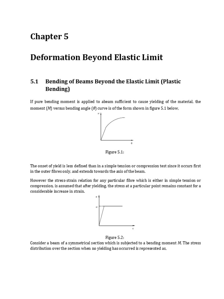 Bending Beyond Elastic Limit | PDF | Bending | Deformation (Engineering)
