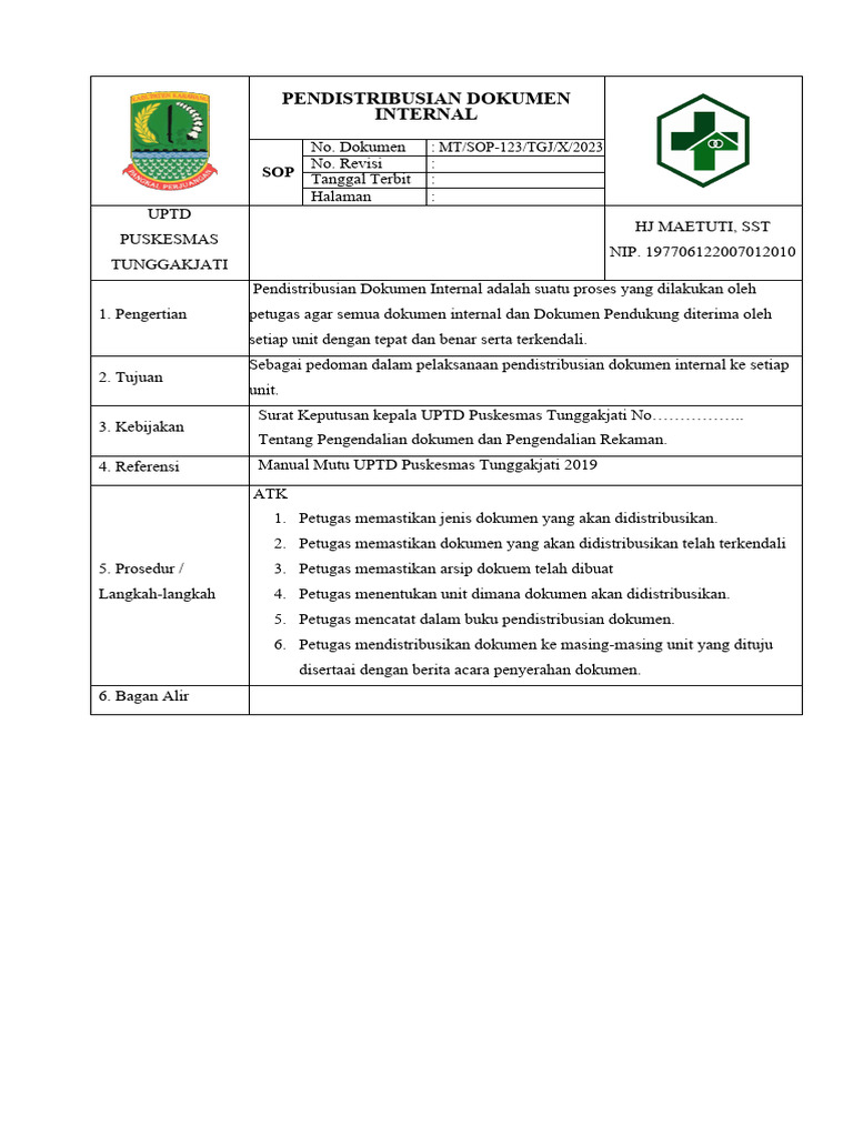 Prosedur Pendistribusian Dokumen Internal | PDF