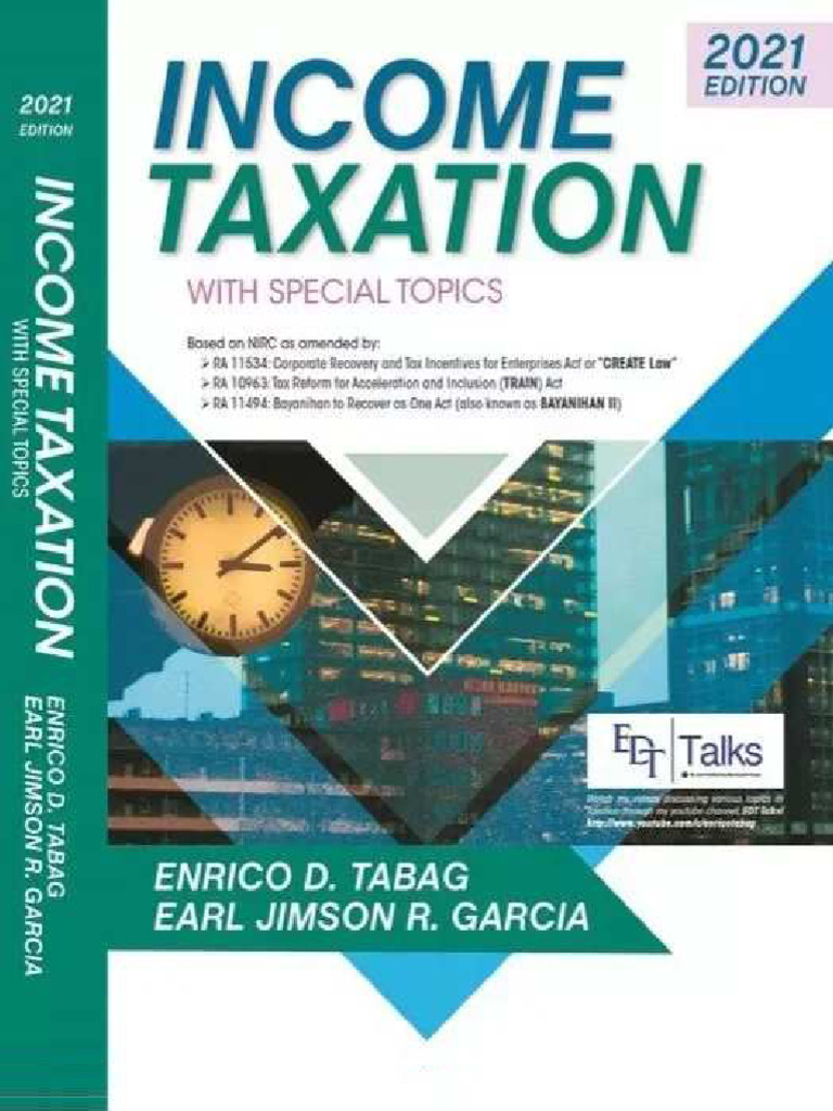 Income Taxation by Tabag 2021 | PDF | Intellectual Property Law | Document