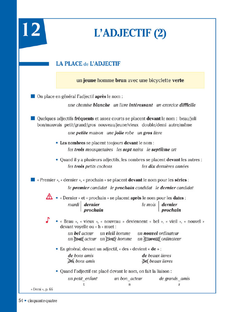 La Place D Adjectifs | PDF