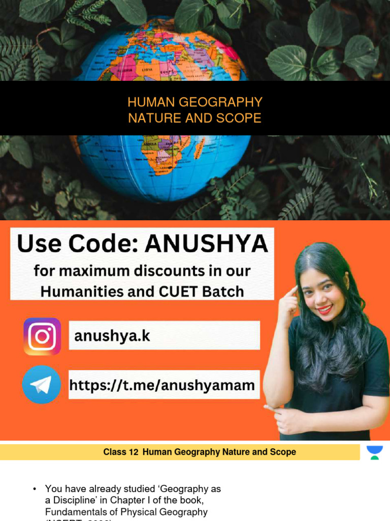 Human Geography Nature and Scope Class 12 Notes | PDF | Geography | Nature Human Geography Nature and Scope Class 12 Notes | PDF | Geography | Nature