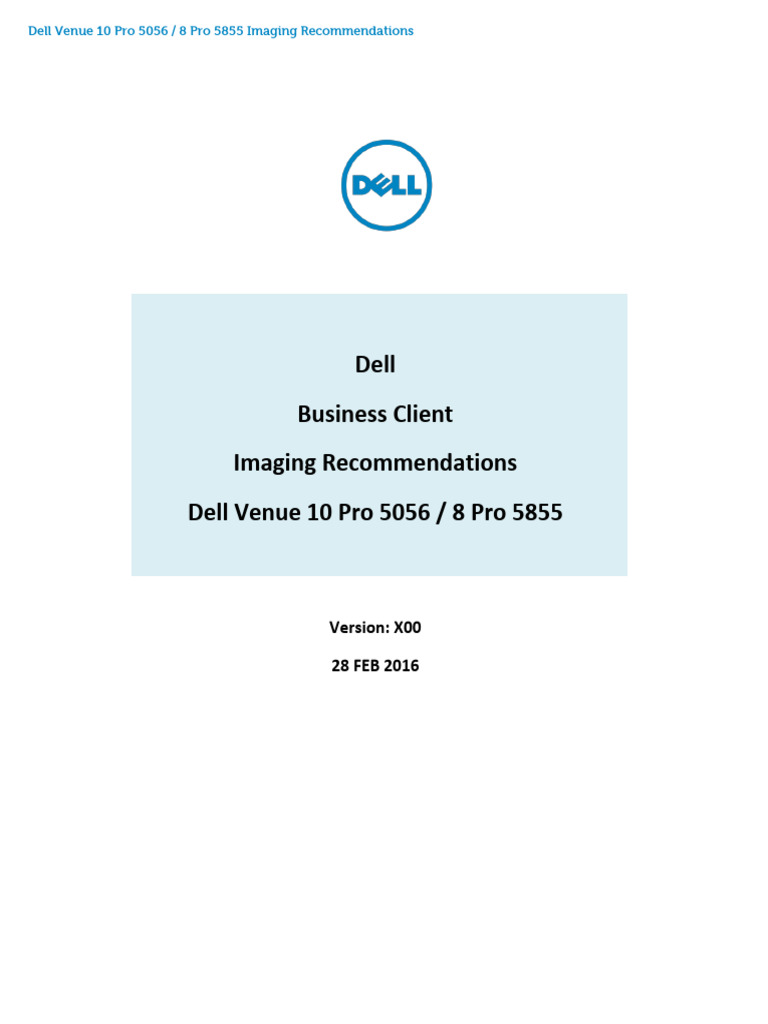 Dell Venue 10 Pro Guide - en | PDF | Windows 10 | Booting