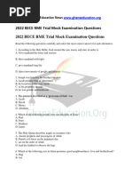 BECE Objective Answer Sheet Guide | PDF