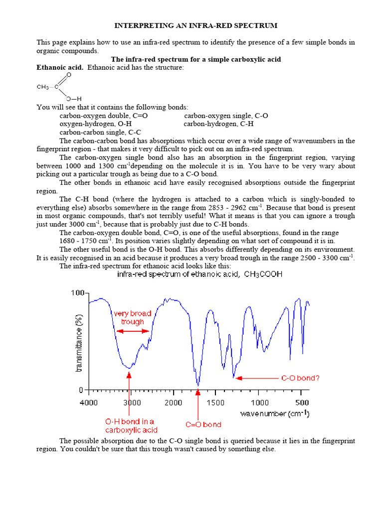 Interpreting An Infra | PDF | Infrared Spectroscopy | Ethanol