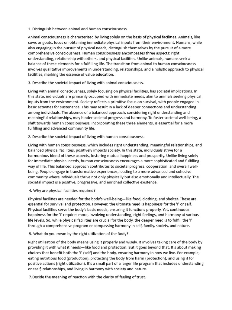 All Questions | PDF | Intention | Happiness