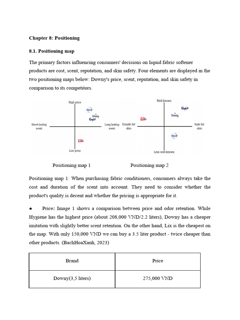 Chapter 8: Positioning 8.1. Positioning Map | PDF | Brand | Odor