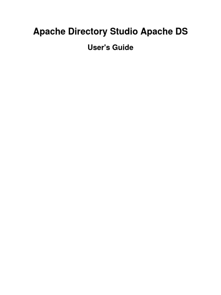 Apache Directory Studio Apache DS User Guide | PDF | Transport Layer ...