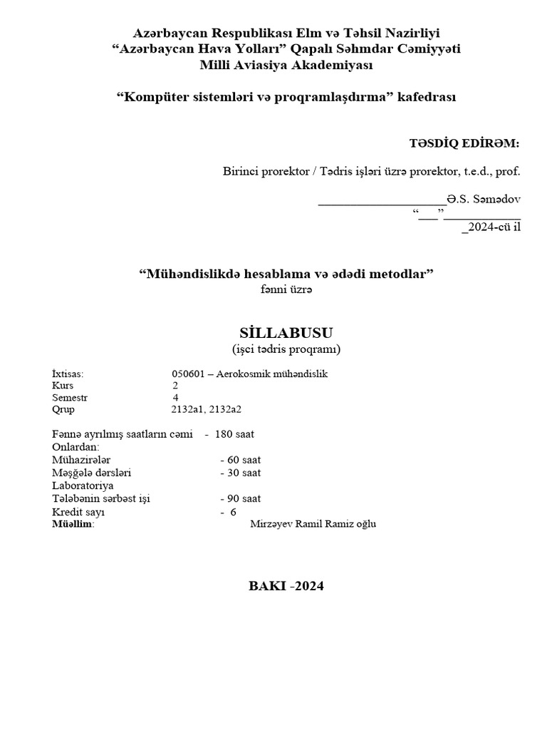 +mühəndislikdə Hesablama VƏ Ədədi Metodlar 2132a1, 2132a2+ | PDF