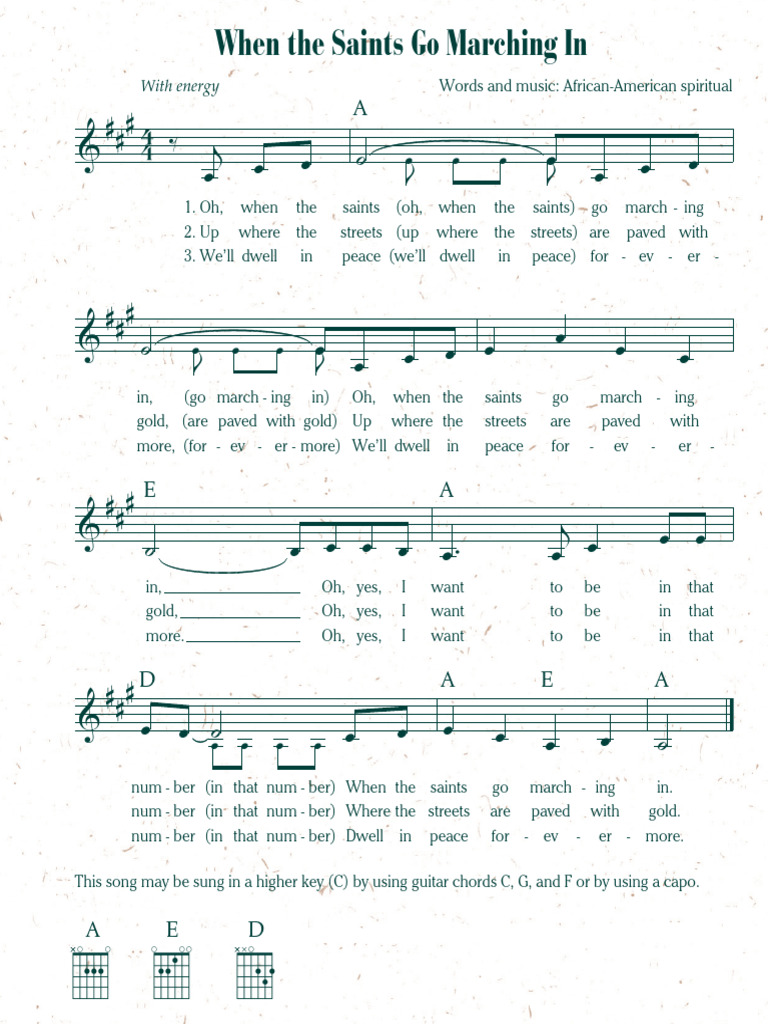 When The Saints Go Marching in | PDF | Musical Forms | Entertainment