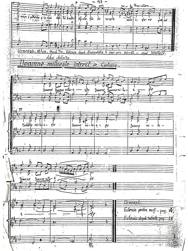 Doamne Miluieste Costescu | PDF