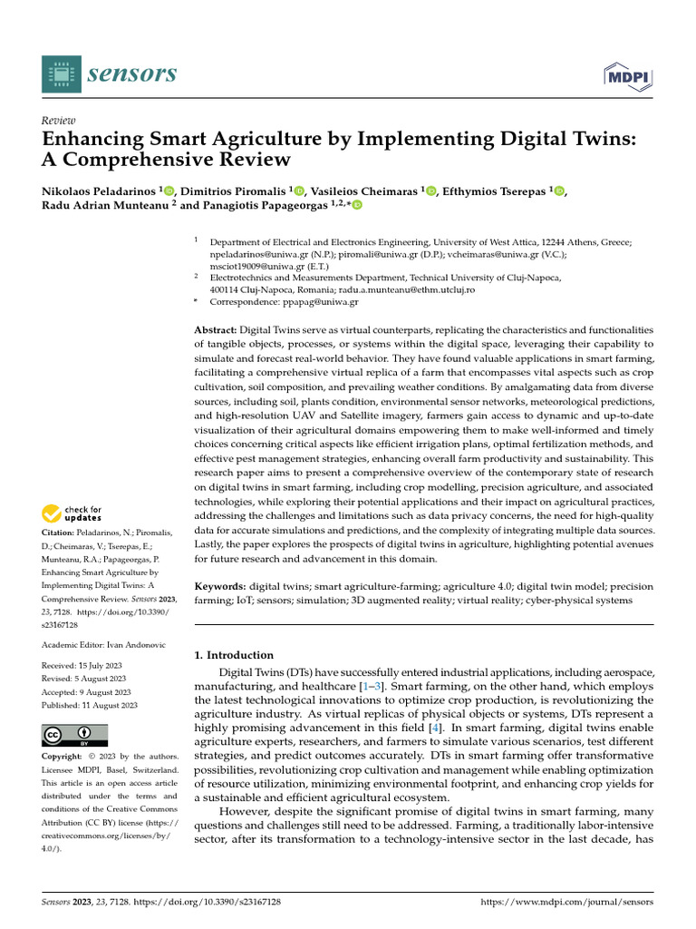 Sensors 23 07128 v3 | PDF | Internet Of Things | Simulation
