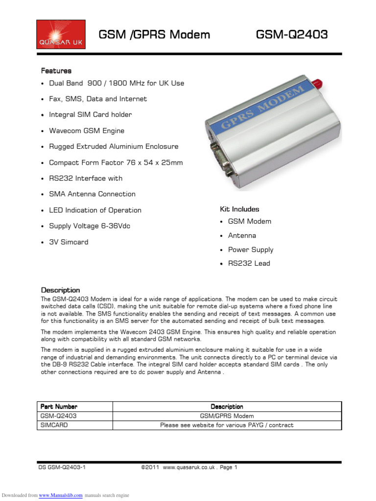 Manual GSM SIM5320 | PDF | Computer Networking | Computer Hardware