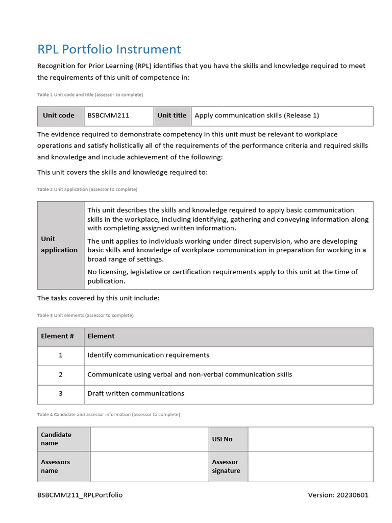 BSBCMM211 RPLPortfolio | PDF | Communication | Knowledge
