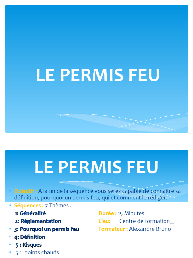 Le Permis Feu | PDF | La combustion | Feu