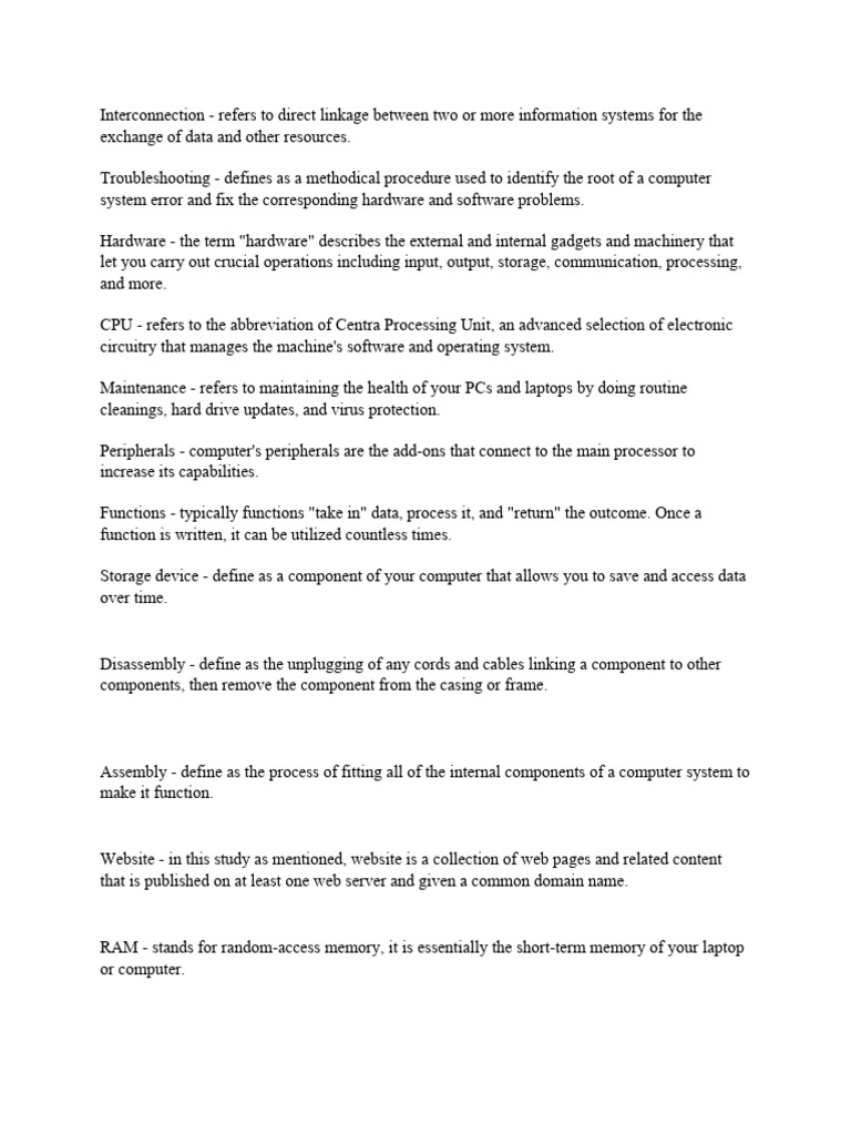 Definition of Terms | PDF