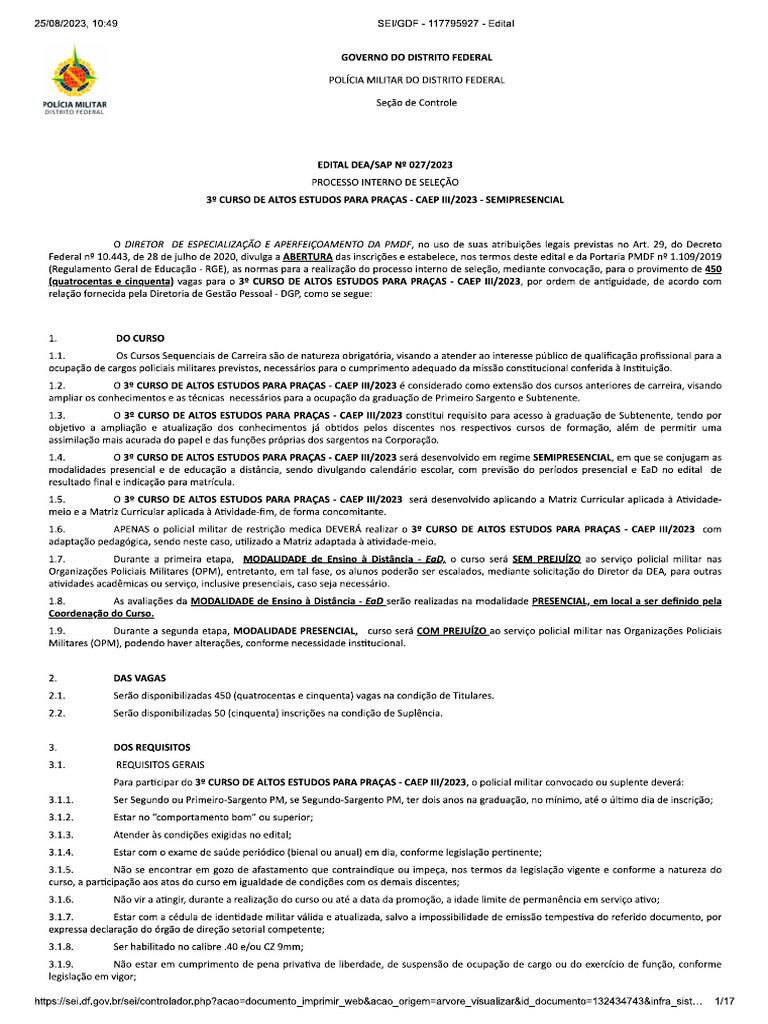 Caep Iii 2023 Abertura de Insc | PDF