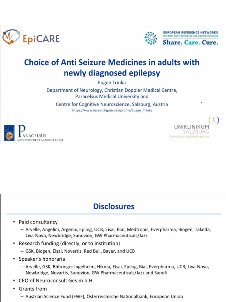 Choice of Antiseizure Medication in Adults With NDE | PDF