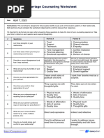 Couples Therapy Intake Assessment | PDF | Psychotherapy | Therapy
