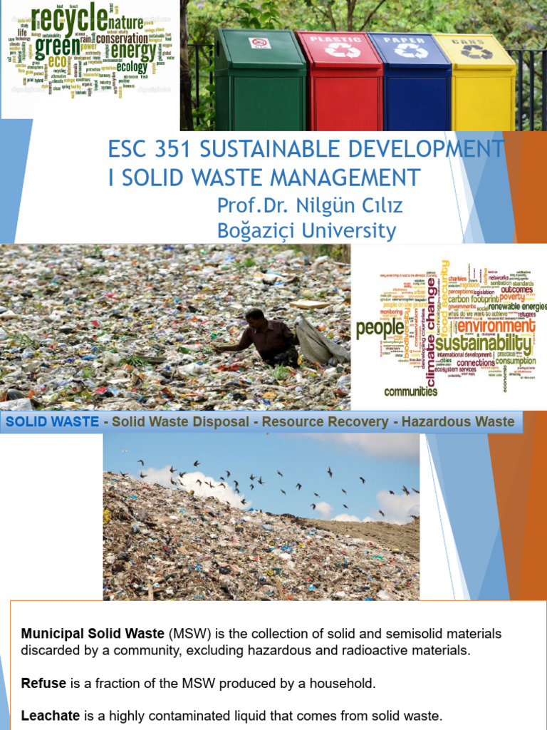 Part 1 - Solid Waste Management | PDF | Municipal Solid Waste | Landfill