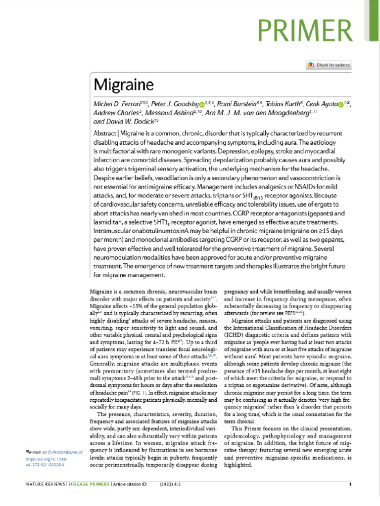 Migraine | PDF