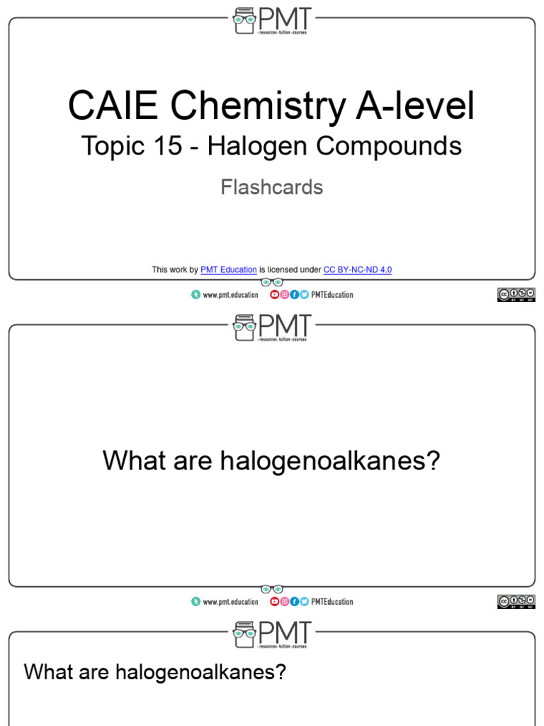 Flashcards - Topic 15 Halogen Compounds - CAIE Chemistry a-level | PDF | Hydrogen Compounds ...
